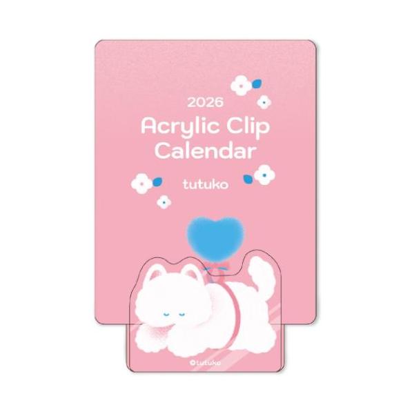 「アート」 アクリルクリップカレンダー2026年 tutuko 2026Calendar APJ コンパクトで場所を選ばず使えるアクリルクリップカレンダー 「つつきたくなるような愛らしい日常」をテーマに日々をシンプルに鮮やかに描くイラストレ...