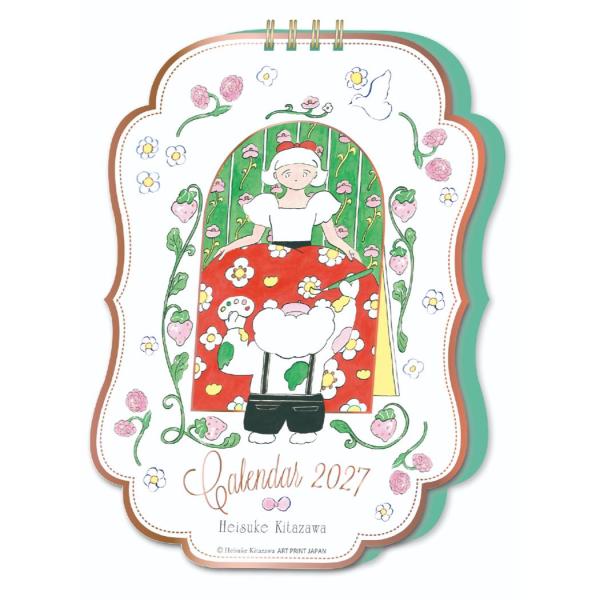 【発売日：2026年09月03日】両面でイラストが楽しめるダイカットタイプの卓上カレンダーですきらりと光る箔押し加工がアクセントになっています。サイズ：約180x135mm13まいつづり