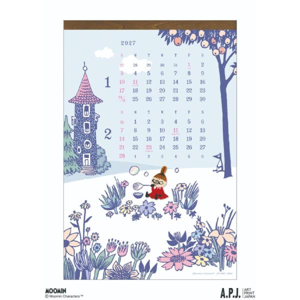 【発売日：2026年09月03日】大人気[Moomin/ムーミン]のウォールカレンダー<br>ウッドパーツ付きで飾りやすいかわいいカレンダーです。<br><br>サイズ：172x257mm<br&g...