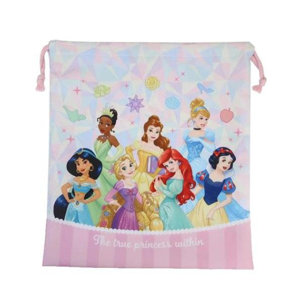 「巾着袋」 ディズニープリンセス キャラクター 巾着袋 巾着 大 ディズニー 新入学 新入園にぴったりなかわいいスクール雑貨シリーズ 大人気ディズニーキャラクターのスクール雑貨シリーズこちらはとっても可愛い[きんちゃく袋大]体操着と一緒にタ...