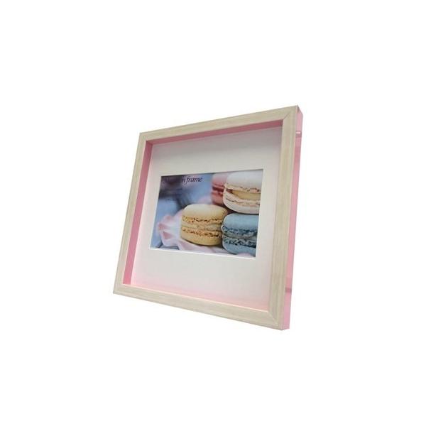 「取寄品」 「フォトフレーム」 フォトフレーム インテリア マカロン フレーム Macaron frame Pink 200x200mm（ハガキサイズマット付） 美工社 子供部屋にもマッチするキュートな額縁 ポップでキュートなカラーフレーム...