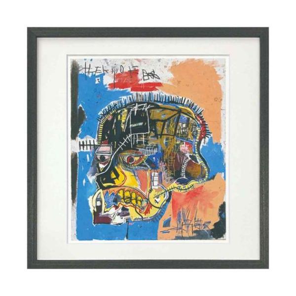 「取寄品」 「ポップアート」 アートポスター ジャン-ミシェル バスキア Jean-Michel Basquiat Untitled (Skull) 1981 額付き ストリートアートをキャンバスに表現 （1960-1988） 1960年に...