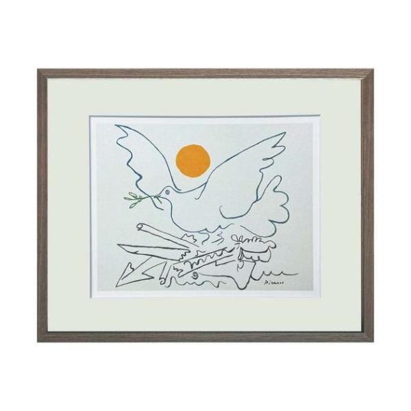 「取寄品」 「名画」 名画 パブロ ピカソ Pablo Picasso 武器のない世界へ BR 額付き 名画を飾ってお部屋をワンランク上の素敵な空間に スペインの画家、彫刻家、版画家、陶芸家、舞台デザイナー、詩人、劇作家の「パブロ ピカソ」...