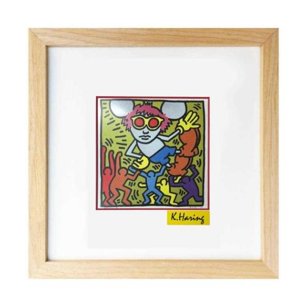 「取寄品」 「ポップアート」 アートフレーム キースヘリング Keith Haring Andy Mouse 1986 II 額付き アメリカポップアートを牽引する代表的なアーティスト （1958-1990） アメリカ、ポップ アートを牽引...