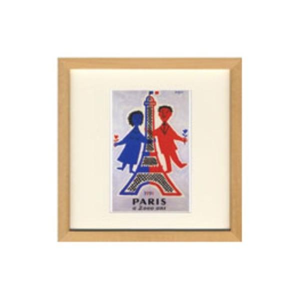 「取寄品」 「フレンチアート」 フレンチ アート レイモン・サヴィニャック Savignac Square Frame　 Paris a 2000ans ZRS-51878 22×22×2cm 可愛いイラストのアートフレーム レイモン・サヴ...