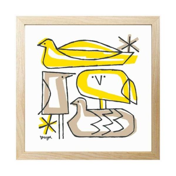 「取寄品」 「ポップアート」 アートフレーム ユウヤ YUYA　250series あつまる鳥たち 美工社 飾りやすいサイズの可愛いアートフレーム 切り絵作家 イラストレーターの[ユウヤ/YUYA]武蔵野美術大学建築学科卒。独学で切り絵を始...