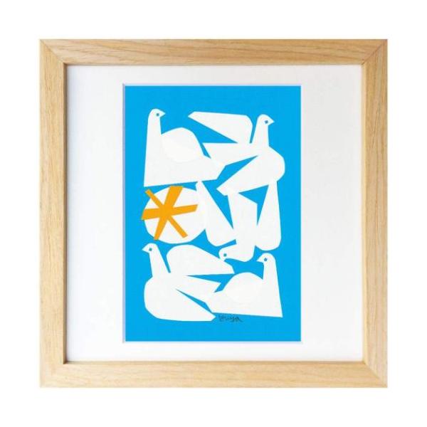 「取寄品」 「ポップアート」 アートフレーム ユウヤ YUYA　250series MORNING BIRDS 美工社 飾りやすいサイズの可愛いアートフレーム 切り絵作家 イラストレーターの[ユウヤ/YUYA]武蔵野美術大学建築学科卒。独学...