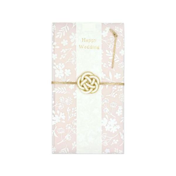 「熨斗袋」 Tomoko Hayashi 結婚 のし袋 ベールで包む白箔祝儀袋 花風 花柄のトレーシングペーパーで包んだ華やかな祝儀袋 優しげなカラー＆草花がふわふわ舞っている様子がおしゃれな[fluffy veil/フラフィーベール]シリ...