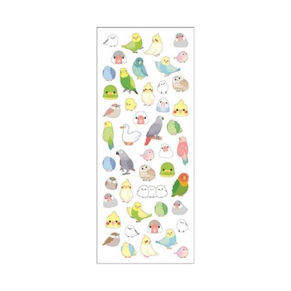 「その他シール」 シールシート 貼ってはがせるフィルムシール とり クローズピン 貼ってはがせるのが楽しい 半透明素材のフィルムシール 見て楽しめるデコレーションシールシリーズこちらはゆるいイラストがかわいい[フィルムシール]いろんなイラス...