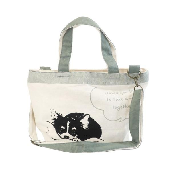 「ランチトート」 2wayバッグ プレゼント ショルダー付き お散歩 ミニトートバッグ チワワ WANだらけシリーズ いぬ グッズ おでかけ、お散歩に必要なグッズがコンパクトに収納できる 毎日が楽しくなるキュートなZAKKAシリーズこちらは...