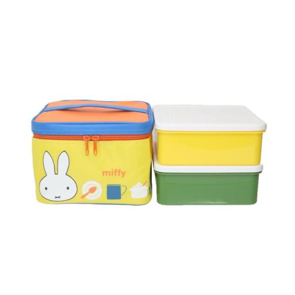 「お弁当箱 シール容器」 ミッフィー ディックブルーナ 絵本キャラクター お弁当箱 保冷バッグ付行楽ランチセット ミッフィーのかわいいランチ雑貨シリーズ ディックブルーナの人気絵本[miffy/ミッフィーちゃん]グッズにまたまた可愛いnew...