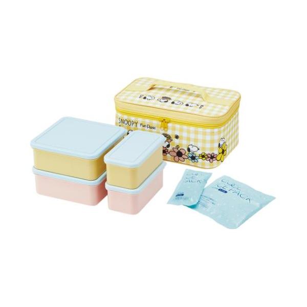 「お弁当箱 シール容器」 スヌーピー グッズ お弁当箱セット ピーナッツ キャラクター 保冷バック付行楽ランチセット スヌーピーのかわいいランチ雑貨シリーズ 大人気[PEANUTS/SNOOPY]の可愛いランチグッズシリーズこちらはちょっと...