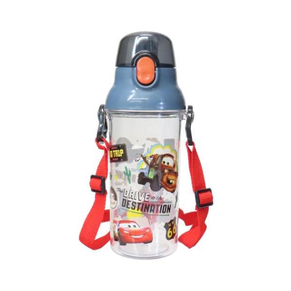 「水筒その他」 カーズ 直飲みプラ製ワンタッチクリアボトル ディズニー 水筒 キャラクター プッシュ式オープンで簡単オープン 男の子大好き[Cars/カーズ]グッズにまたまた可愛いnewアイテム登場こちらはとってもかわいい[抗菌直飲プラボト...