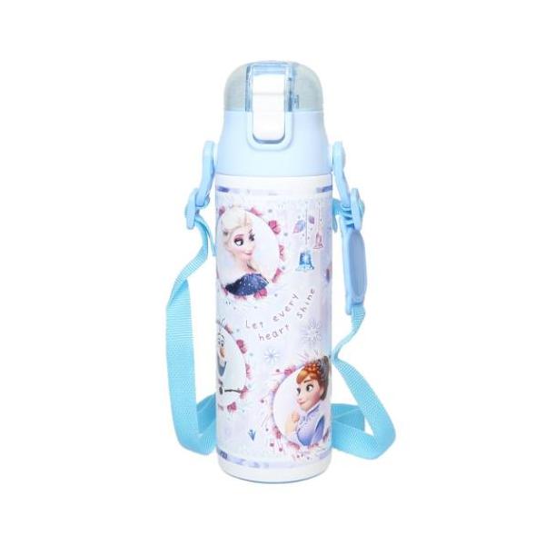「水筒：保冷 保温機能付き」 アナと雪の女王 超軽量 コンパクトロック付ワンプッシュダイレクトボトル ディズニー 保冷水筒 キャラクター 580ml ディズニーのかわいいランチ雑貨シリーズ 大人気ディズニーキャラクターグッズにまたまた可愛い...