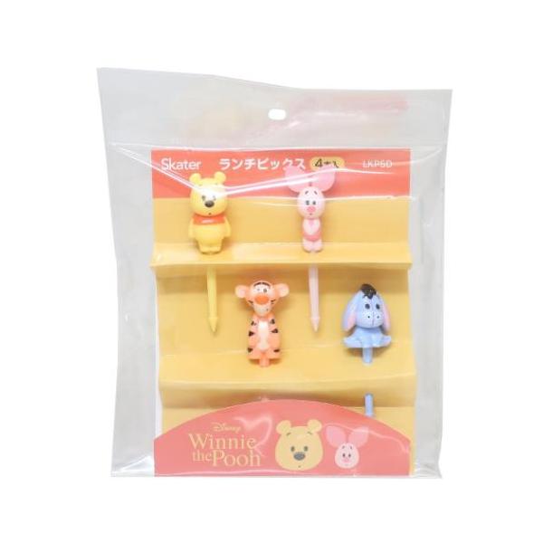 「ランチグッズその他」 くまのプーさん キャラクター お弁当雑貨 ランチピックス 4本セット ディズニー くまのプーさんのかわいいランチ雑貨シリーズ はちみつ大好き[Winnie the Pooh/くまのプーさん]グッズにまたまた可愛いne...