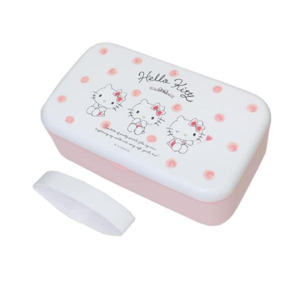 「お弁当箱 シール容器」 ハローキティ サンリオ キャラクター スプーン＆フォーク付きお弁当箱 カトラリー付ランチボックス ハローキティのかわいいランチ雑貨シリーズ 大人気サンリオキャラクターズの可愛いランチグッズシリーズこちらは天然鉱石タ...