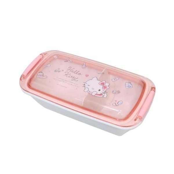 「お弁当箱 シール容器」 ハローキティ グッズ お弁当箱 キャラクター ふわっとタイトランチボックス ハローキティのかわいいランチ雑貨シリーズ 大人気サンリオキャラクターズのかわいいランチグッズシリーズこちらはパッキン溝の幅が広い構造で洗い...