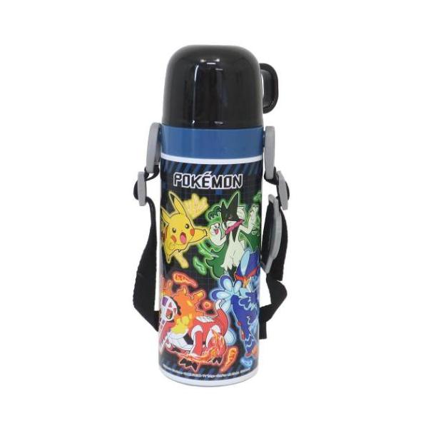 「水筒：保冷 保温機能付き」 ポケットモンスター ポケモン キャラクター 保温保冷水筒 超軽量コンパクト2WAYステンレスボトル 25 キャップを替えてコップ飲みでも直飲みでも使用OK 大人気[POCKET MONSTER/ポケットモンスタ...