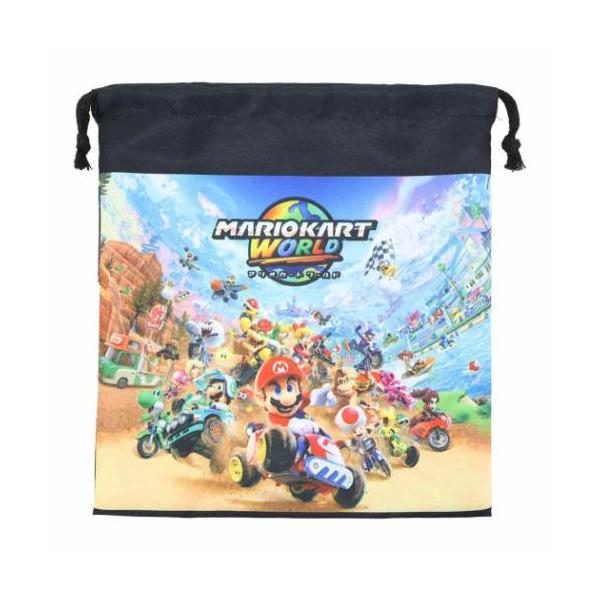 「巾着袋」 巾着袋 マリオカートワールド きんちゃくポーチM 新学期準備雑貨 幼稚園 小学生 新入学 新学期にぴったりなスクール雑貨シリーズ 大陸横断。世界をまたぐレースが開幕！Nintendo Switch 2専用ゲーム[マリオカートワー...
