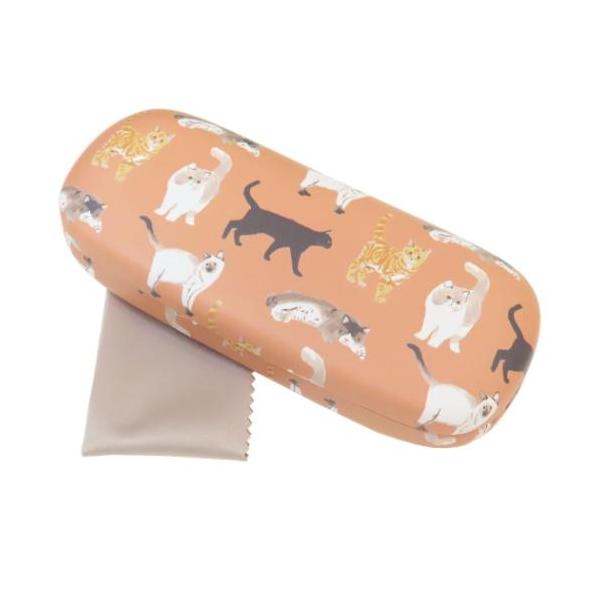 「メガネ サングラス」 眼鏡ケース クロス付きメガネケース メニーキャット オレンジ ねこ フレンズヒル ハードタイプだからカバンの中でもしっかり守ってくれる FRIENDSHILLシリーズからかわいいNEWアイテムが登場こちらは大人気アイ...