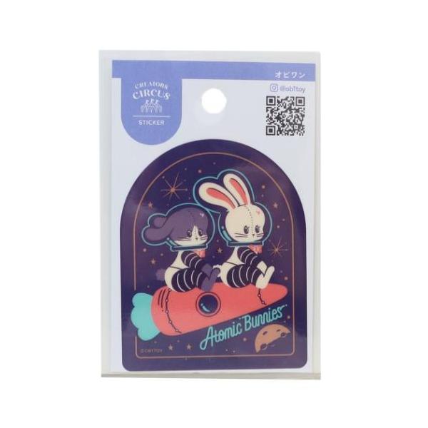 「ステッカーその他」 ステッカー クリエイターズサーカス ダイカットシール フロンティア オビワン OB1TOY Atomic Bunnies スマホや文具等に貼ってアートをより身近に感じられるステッカー サーカスのような「ワクワク、ドキド...