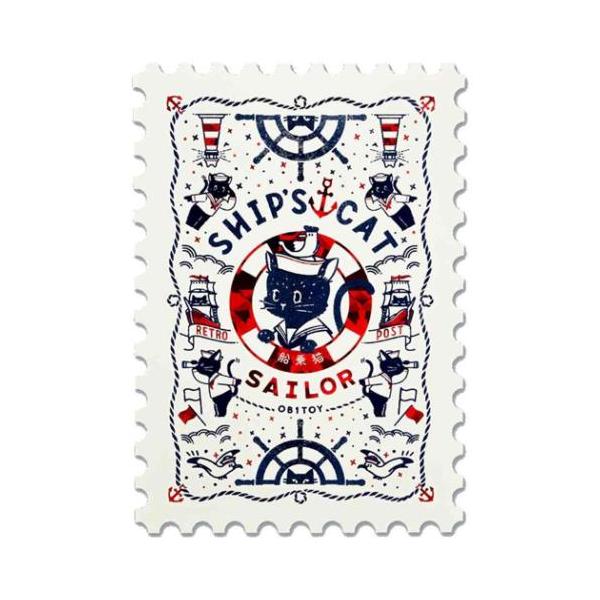 「ポストカード」 POSTCARD ROKKAKUxオビワン 切手型ポストカード 1枚入り SHIP'S CAT 箔押し 特別な箔で日々を彩り、豊かな表情を演出 グラフィックデザイナー兼イラストレーターとして活躍中のob1toy(オビワン)...
