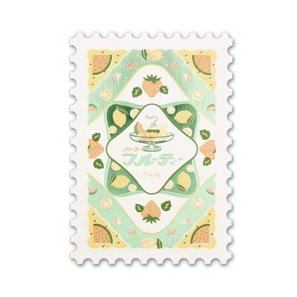 「ポストカード」 切手型ポストカード 1枚入り ROKKAKUxオビワン POSTCARD フタバ パーラーフルーティー 特別な箔で日々を彩り、豊かな表情を演出 グラフィックデザイナー兼イラストレーターとして活躍中のob1toy(オビワン)...