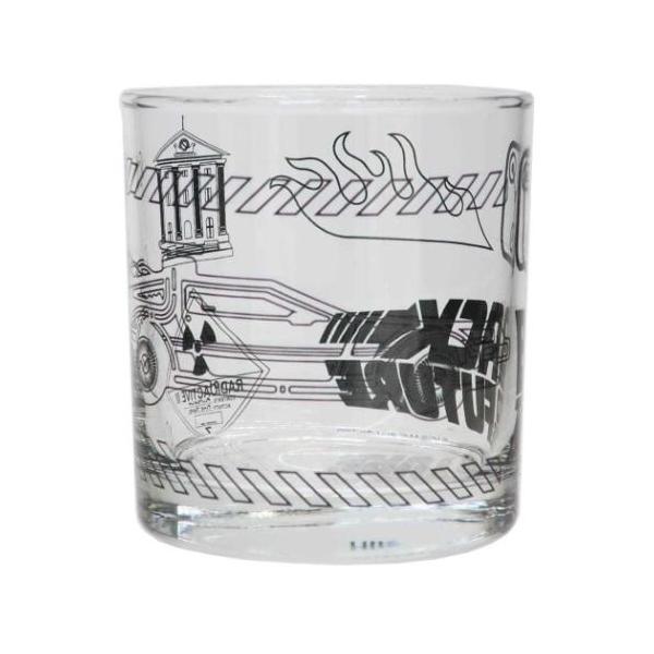 「タンブラー グラスその他」 ロックグラス バックトゥザフューチャー ガラスコップ Back to the Future Green Flash ラインアート ドリンクコップにちょうどいい可愛いグラス 大ヒット映画[BACK TO THE ...
