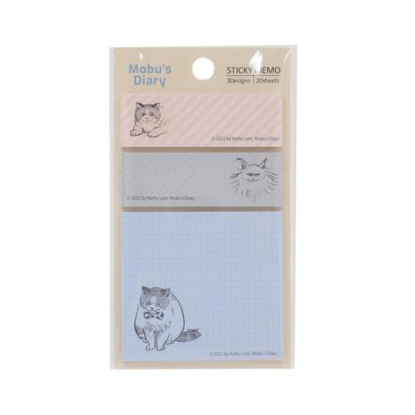 「付箋」 付箋 Mobu's Diary スティッキーメモ Franz 新入学 事務用品 伝言 付せん 台湾で大人気Mobu's Diaryのステーショナリー雑貨 台湾で大人気のコミック作品集[三毛猫モブは猫缶を稼ぎたい Mobu's Di...