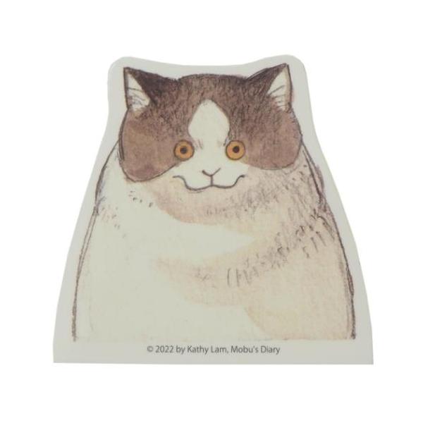 「ステッカーその他」 ダイカットシール Mobu's Diary ステッカー Mobu Green Flash 台湾で大人気Mobu's Diaryのステーショナリー雑貨 台湾で大人気のコミック作品集[三毛猫モブは猫缶を稼ぎたい Mobu'...