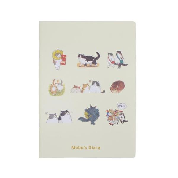 「方眼ノート」 A5 綴じノート 三毛猫モブは猫缶を稼ぎたい Mobu's Diary 方眼ノート ねこ Green Flash Mobu's Friend 三毛猫モブは猫缶を稼ぎたいのオリジナルデザイングッズ第2弾 台湾で大人気のコミック...