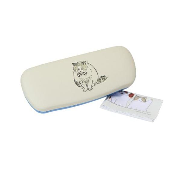 「メガネ サングラス」 眼鏡ケース 三毛猫モブは猫缶を稼ぎたい Mobu's Diary メガネケース＆クロスセット ねこ Ribbon ハードタイプ 三毛猫モブは猫缶を稼ぎたいのオリジナルデザイングッズ第2弾 台湾で大人気のコミック作品集...