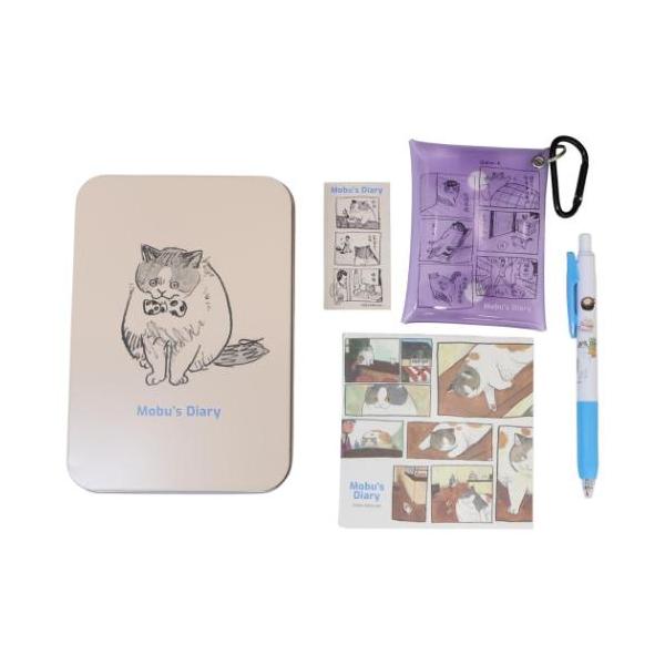 「ステーショナリーその他」 ステーショナリー 三毛猫モブは猫缶を稼ぎたい Mobu's Diary ギフト缶セット Blue Green Flash 三毛猫モブは猫缶を稼ぎたい ステーショナリーセット 台湾で大人気のコミック作品集[三毛猫モ...
