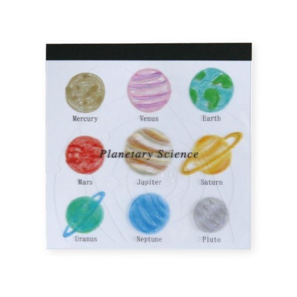 「メモ帳」 メモ帳 グッズ STUDY HOLIC スクエア メモ 惑星科学 図鑑風 スタディホリックシリーズは「学び」がテーマのステーショナリー 未知なる世界を知るワクワク感を届け、あなたの知的好奇心をくすぐる「STUDY HOLIC」シ...