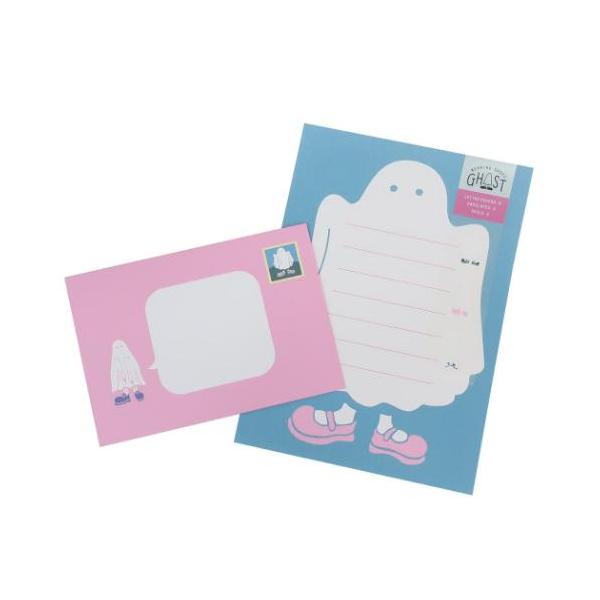 「レターセット」 レターセット WEARING SHOES GHOST 手紙セット colorful 靴を履いたおばけのカラフルな配色＆仕掛けが楽しい文具シリーズ 毎日が楽しくなるキュートなステーショナリーシリーズこちらは人気アイテム[レタ...