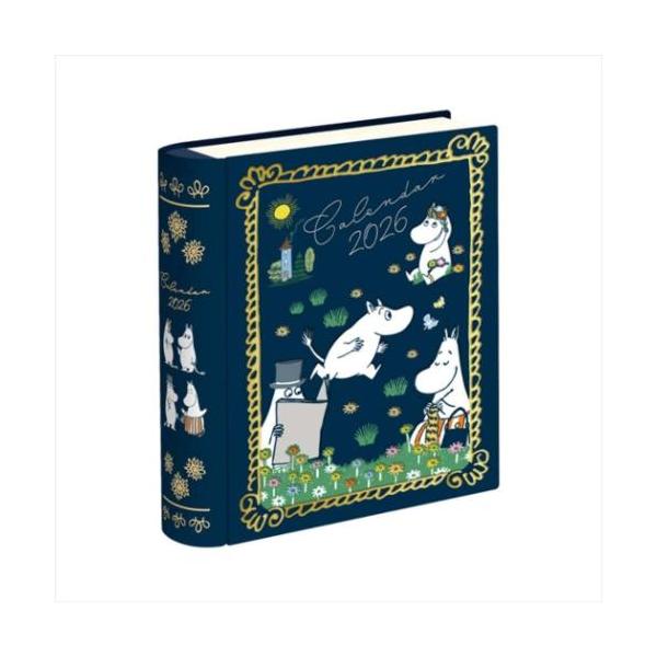 「キャラクター キッズ」 ムーミン 令和8年暦 2026Calendar インテリア 卓上カレンダー2026年 おしゃれでかわいい本型の缶に入ったカレンダー ムーミンファミリーが勢揃い！おしゃれでかわいい本型の缶に入ったカレンダー缶の中には...