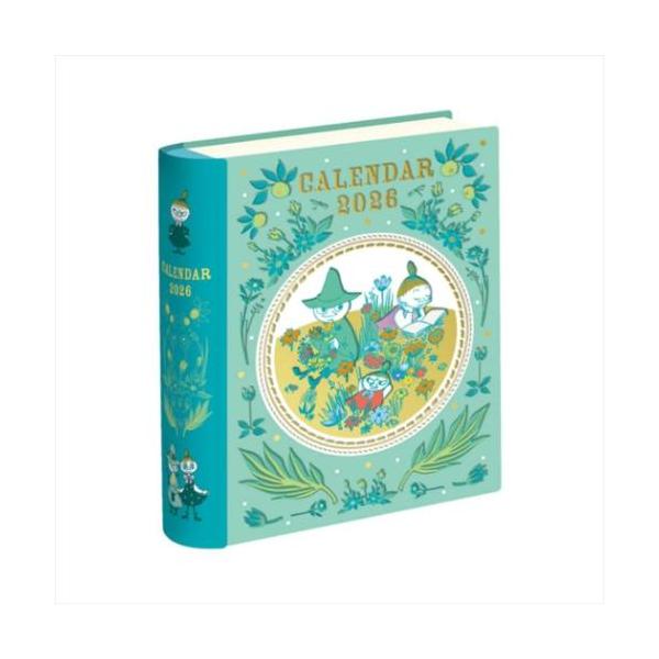 「キャラクター キッズ」 ムーミン 卓上カレンダー2026年 北欧 2026Calendar インテリア スナフキン BOOK缶カレンダー おしゃれでかわいい本型の缶に入ったカレンダー スナフキンを始めとした兄弟3人が描かれたおしゃれでかわ...