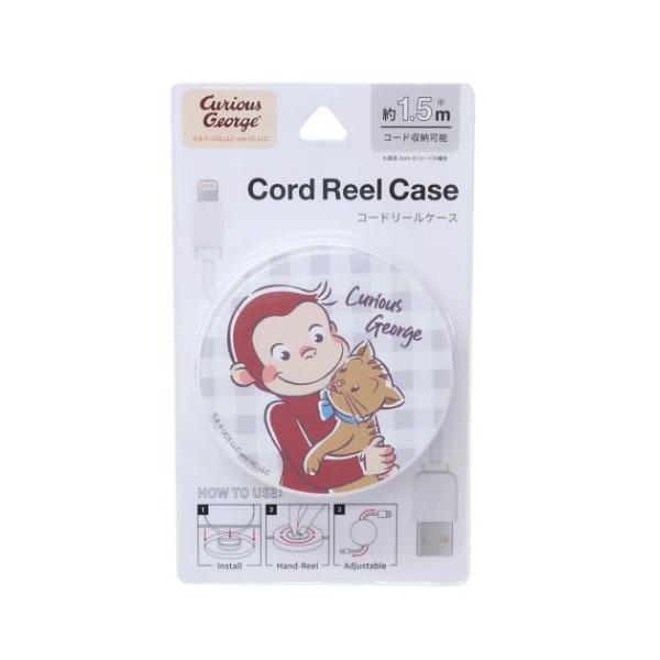 「スマホアクセその他」 おさるのジョージ 絵本キャラクター ケーブルホルダー コードリールケース ケーブル等のコード類をコンパクトに収納できる 世界中で愛されている人気絵本[キュリアスジョージ/おさるのジョージ]グッズにまたまた可愛いnew...