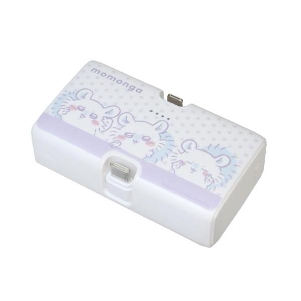 「スマホアクセその他」 ちいかわ グッズ モバイルバッテリー キャラクター Lightning/Type-Cコネクタ付き リチウムイオン充電器 4000mAh モモンガ 2台同時充電可能 ちいかわ ハチワレ うさぎ達の何気ない日常を描いたX...