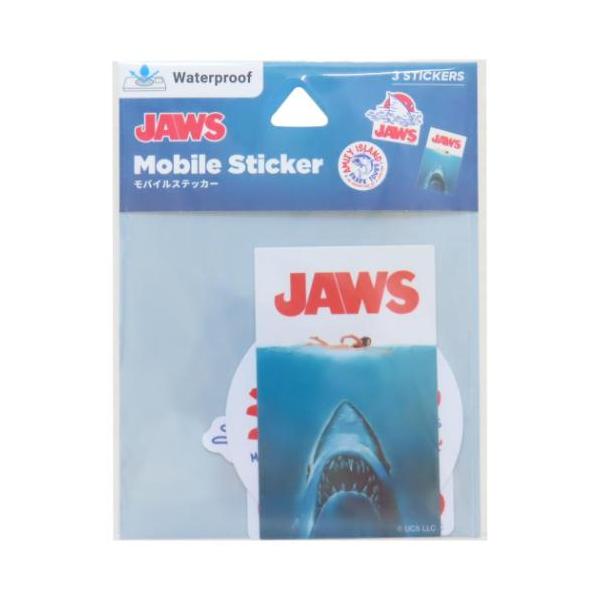 「ステッカー：キャラクター」 ダイカットシール JAWS ジョーズ モバイルステッカー 3枚入り JAWS グルマンディーズ 音楽プレイヤーやスマートフォンの外側、内側をカスタムアレンジ 人喰いサメが襲うパニックムービー[JAWS/ジョーズ...