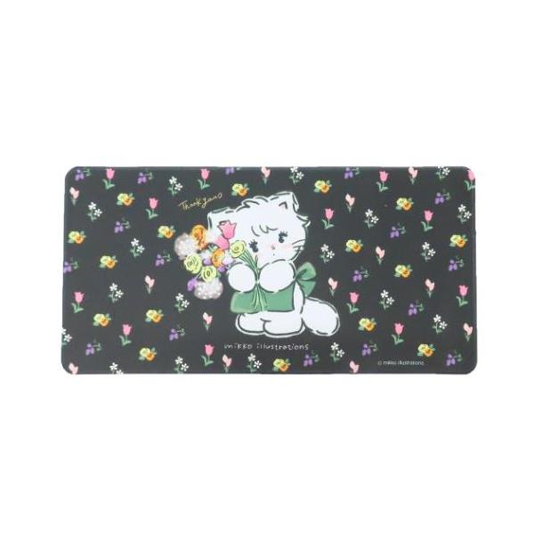 「パソコン周辺アクセ」 デスクマット mikko illustrations 机マット グルマンディーズ ブラック リモートワークにも使いやすい滑り止め付きのデスクパッド 流行を取り入れつつ、どこかレトロでチャーミングなイラストが人気のイラ...