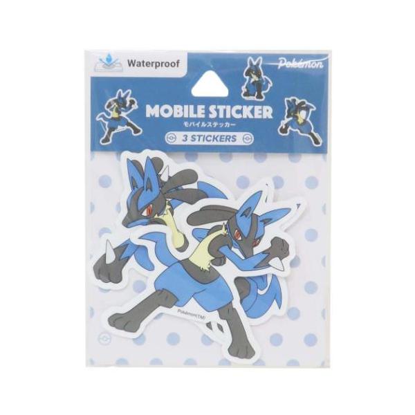 「ステッカー：キャラクター」 ポケットモンスター グッズ ダイカットシール キャラクター モバイルステッカー ルカリオ 音楽プレイヤーやスマートフォンの外側、内側をカスタムアレンジ 大人気[POCKET MONSTER]グッズにまたまた可愛...