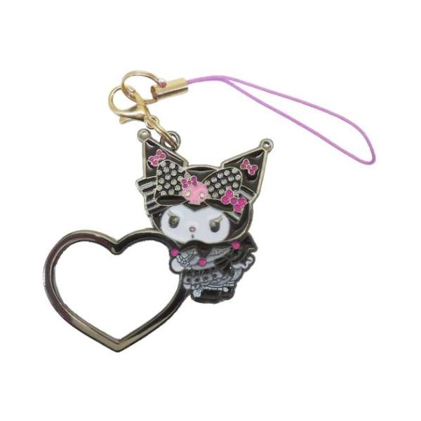 「スマホアクセその他」 クロミ リングチャーム スマホアクセ ピンクブラックパーティ サンリオ キャラクター スマホやカメラに取り付けて落下防止に 大人気サンリオキャラクターグッズにまたまた可愛いnewアイテム登場こちらはスマートフォン使用...