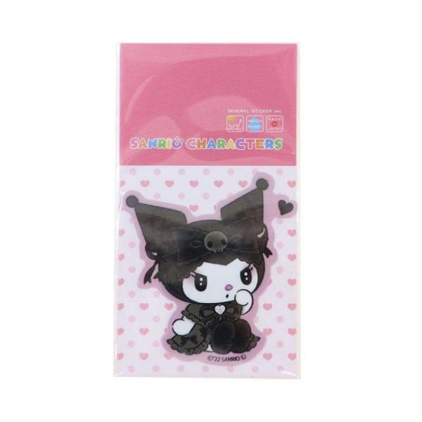 「ステッカー：キャラクター」 クロミ ビニールステッカー ミニシール ブラックレース02 サンリオ キャラクター 自転車やパソコンいろんなところに貼って楽しい耐水ステッカー サンリオの大人気キャラ[KUROMI/クロミ]グッズにまたまた可愛...