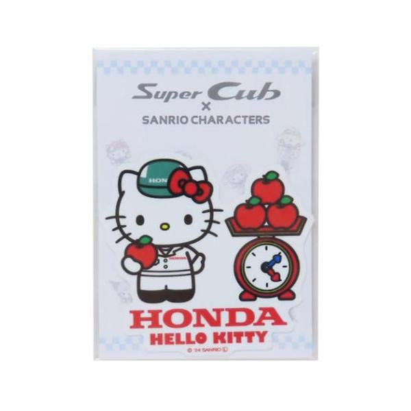 「ステッカー：キャラクター」 HONDAxハローキティ サンリオ キャラクター ダイカットシール ビニールステッカー 計量 自転車やパソコンいろんなところに貼って楽しい耐水ステッカー 大人気サンリオキャラクターとHONDAのコラボグッズにま...