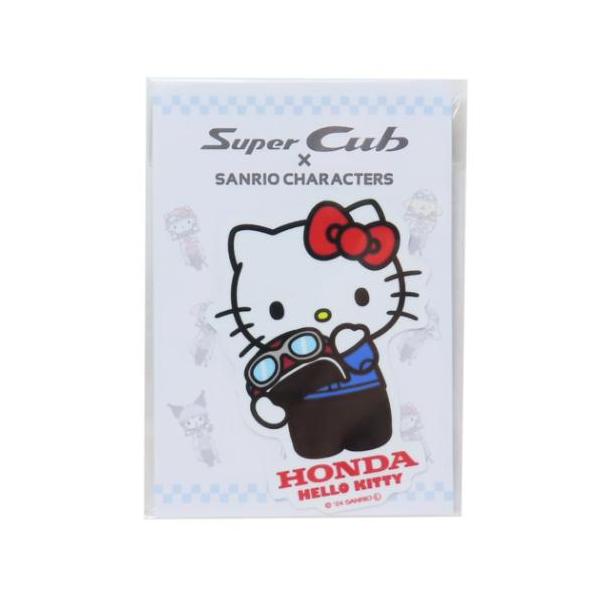「ステッカー：キャラクター」 HONDAxハローキティ ビニールステッカー ダイカットシール ヘルメット サンリオ キャラクター 自転車やパソコンいろんなところに貼って楽しい耐水ステッカー 大人気サンリオキャラクターとHONDAのコラボグッ...