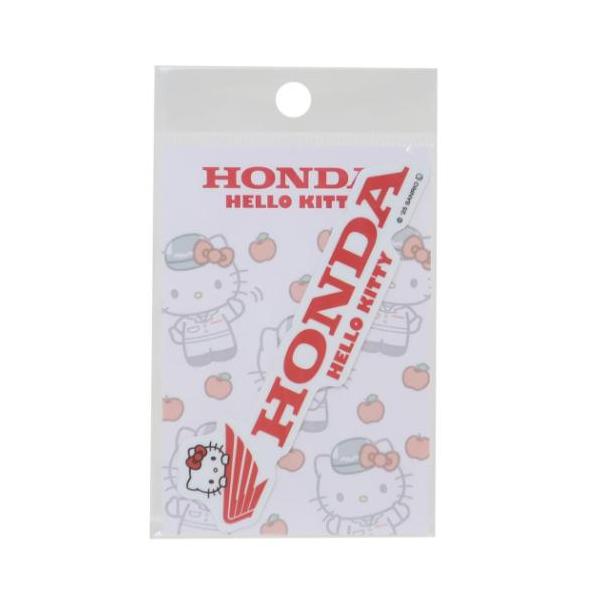 「シール：キャラクター」 HONDA×ハローキティ キャラクター ダイカットシール ダイカットステッカー ロゴ サンリオ 自転車やパソコンいろんなところに貼って楽しい耐水ステッカー 大人気ハローキティとHONDAがコラボしたかわいいステッカ...