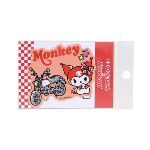 「ステッカー：キャラクター」 ビニールシール HONDAxクロミ ダイカットステッカー Monkey サンリオ ゼネラルステッカー 自転車やパソコンいろんなところに貼って楽しい耐水ステッカー 大人気サンリオキャラクター[クロミ]と[HOND...