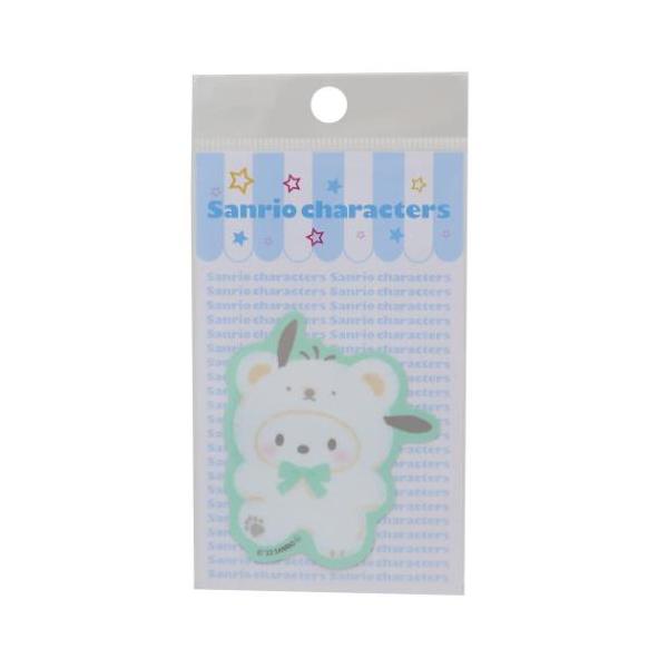 「ステッカー：キャラクター」 ポチャッコ ビニールシール フワフワスノウ ダイカットステッカー サンリオ 自転車やパソコンいろんなところに貼って楽しい耐水ステッカー サンリオキャラクターズのかわいいステッカーが登場耐光耐水仕様のビニール素材...