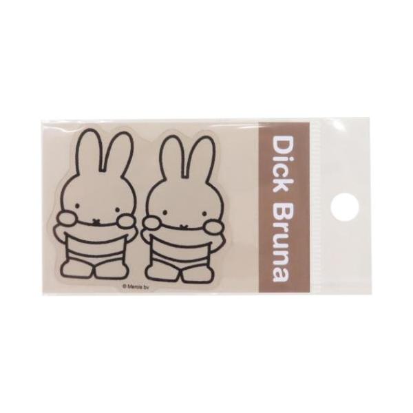 「ステッカー：キャラクター」 ミッフィー クリアステッカー ディックブルーナ ダイカットシール 絵本キャラクター ミッフィー＆メラニー 自転車やパソコンいろんなところに貼って楽しい耐水ステッカー ディックブルーナの人気絵本[miffy/ミッ...